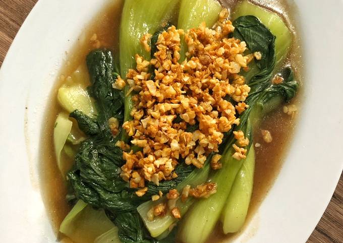 Resep Pakcoy Bawang Putih oleh Aqmarina Vaharani - Cookpad