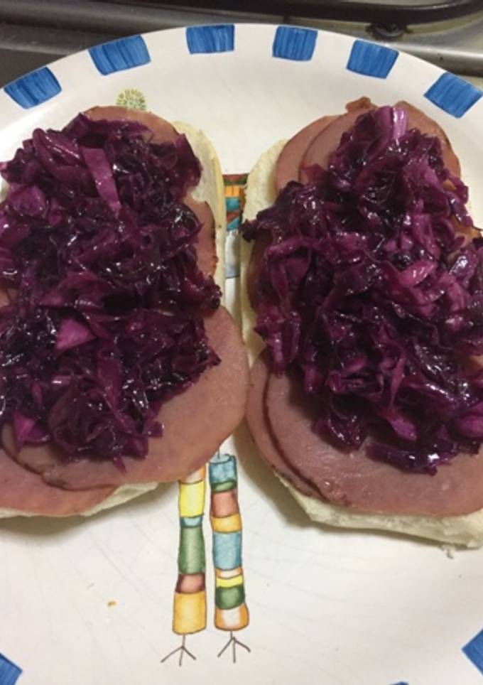 Bruschetta de repollo colorado Receta de Hernan Diego Martin- Cookpad