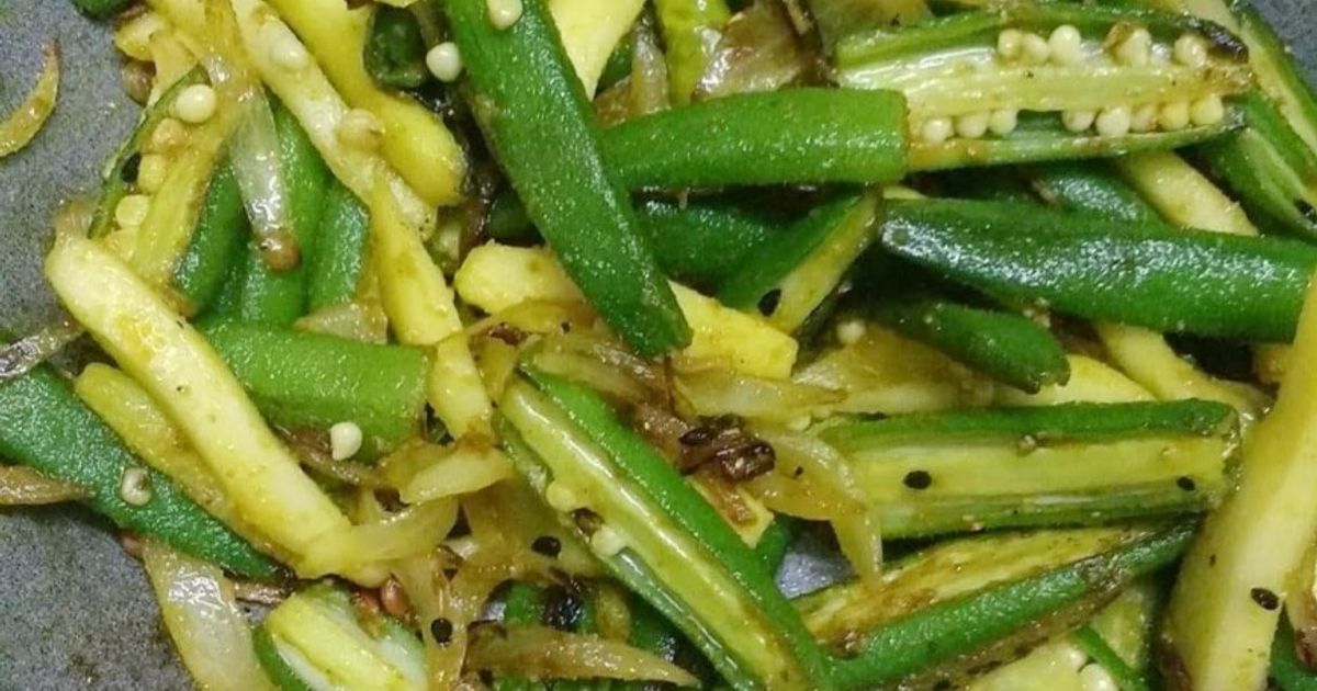 Kairi Bhindi (Okra With Raw Mango) Recipe By Deepa Rupani
