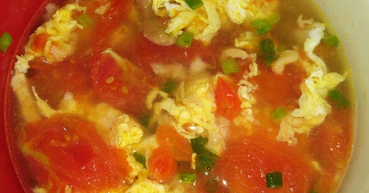Resep Sup Tomat Telur #Debm oleh amelati (Rafif Kitchen) - Cookpad