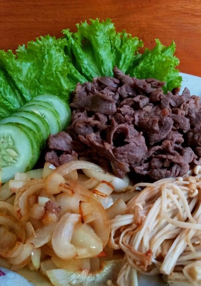 Resep Sapi panggang enoki saus bulgogi oleh Eunike Kartini - Cookpad