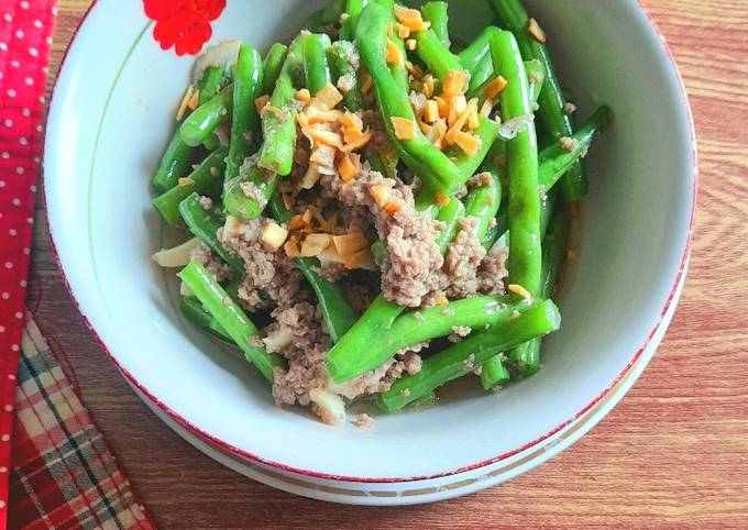 Resep Cah buncis daging giling🍃 oleh Tata My Beloved - Cookpad