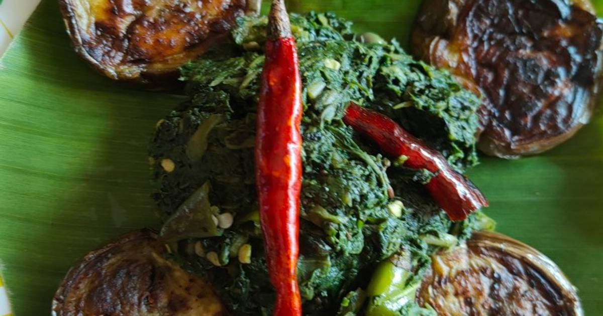 Sanchita Das(Titu) দ্বারা দুধ মান কচুপাতা শাক (Dudh man kochu pata ...