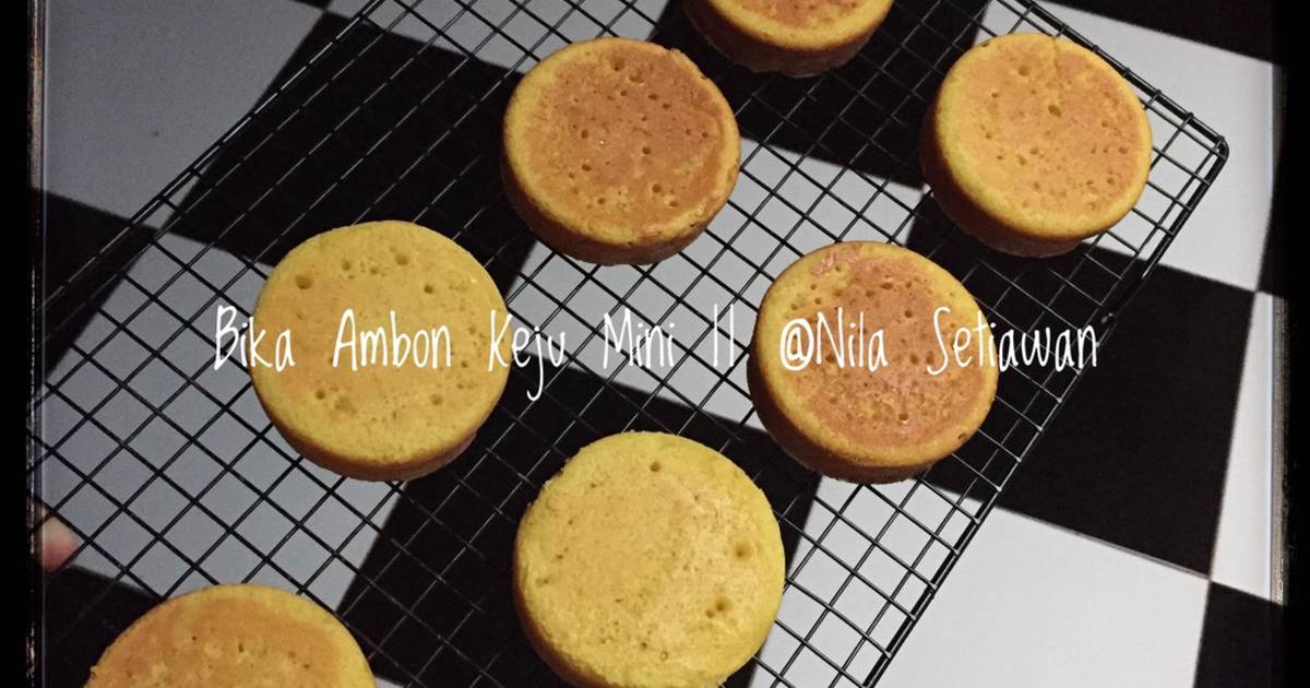 Resep Bika Ambon Keju Mini (2 telur) oleh Nila Suteja - Cookpad