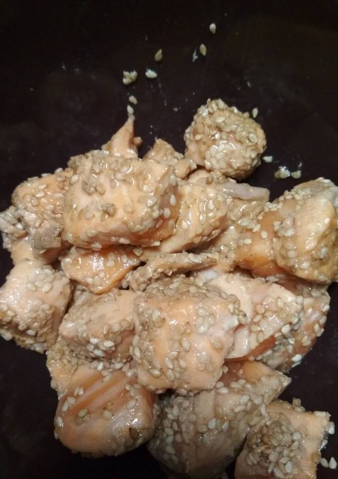 Salmón con sésamo Receta de Alicia- Cookpad