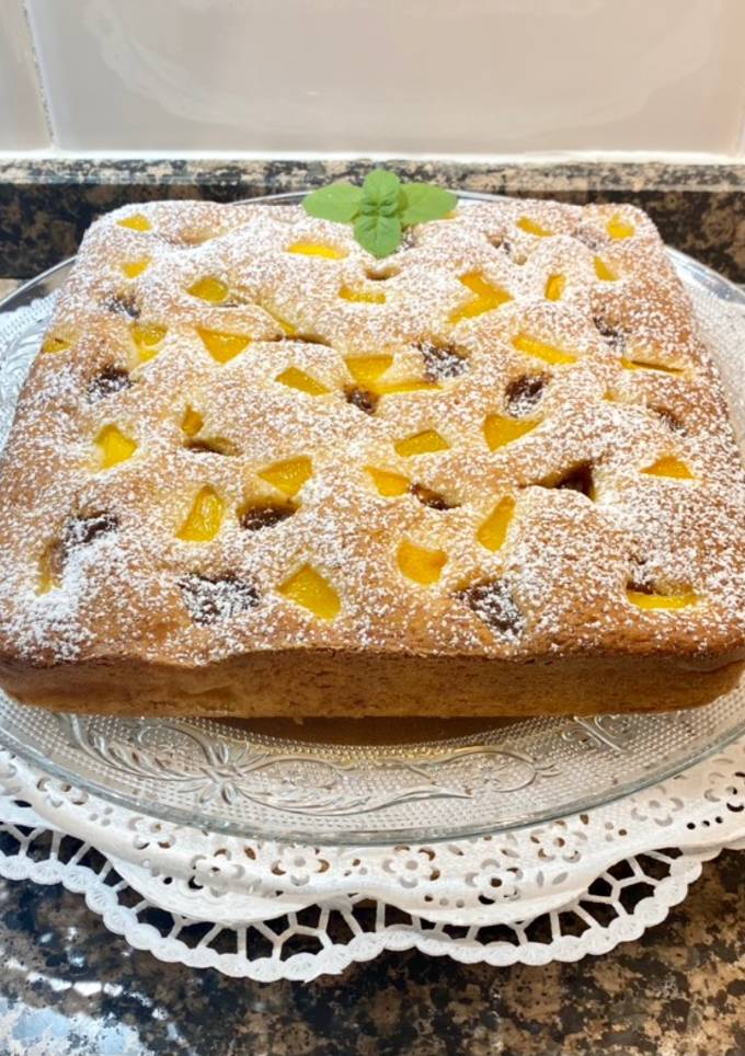 Pastel de melocotón en almíbar y dulce de leche, “sin gluten” Receta de ...
