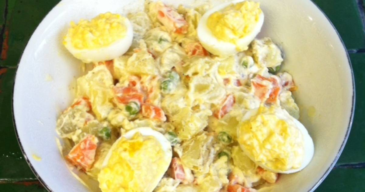 Ensalada rusa de papa y huevo - 153 recetas caseras- Cookpad