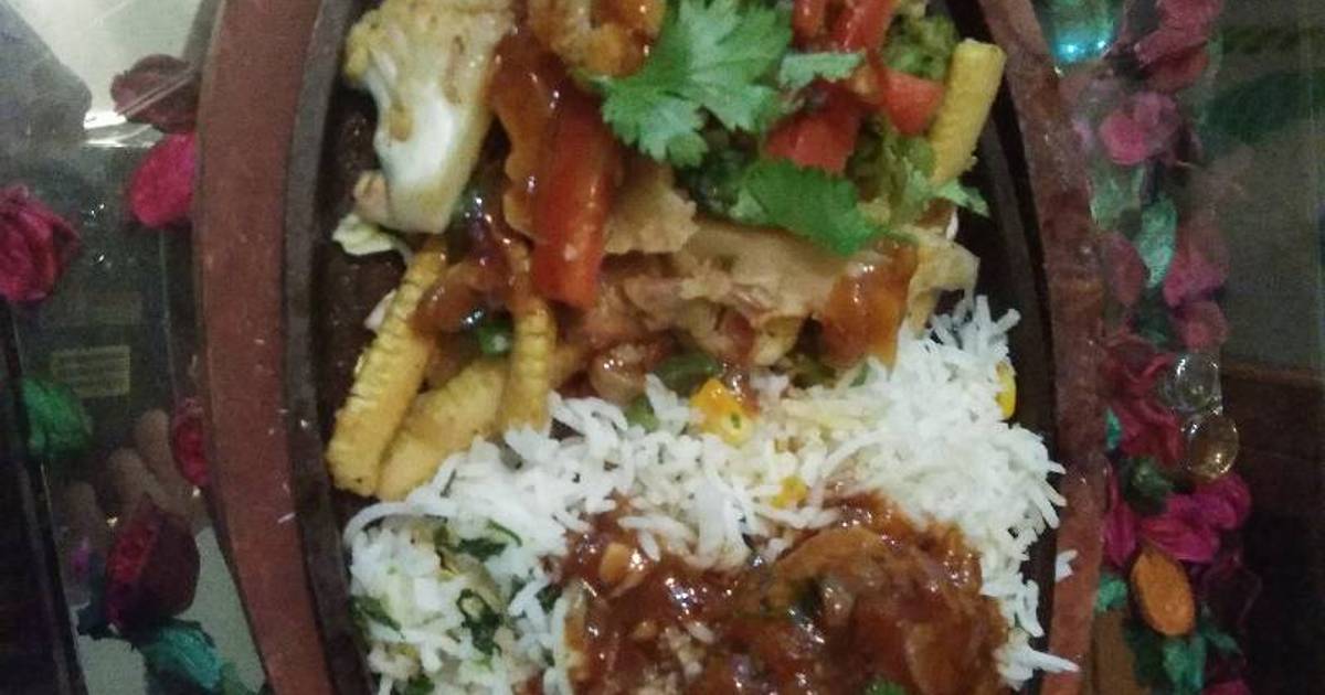 Hot vegetable sizzler Recipe by Reena Jain - Cookpad