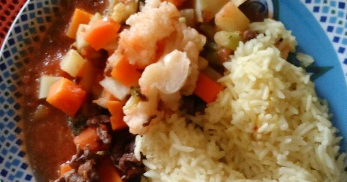Arroz canario y picadillo de carne de res Receta de Mariana Fdez del ...
