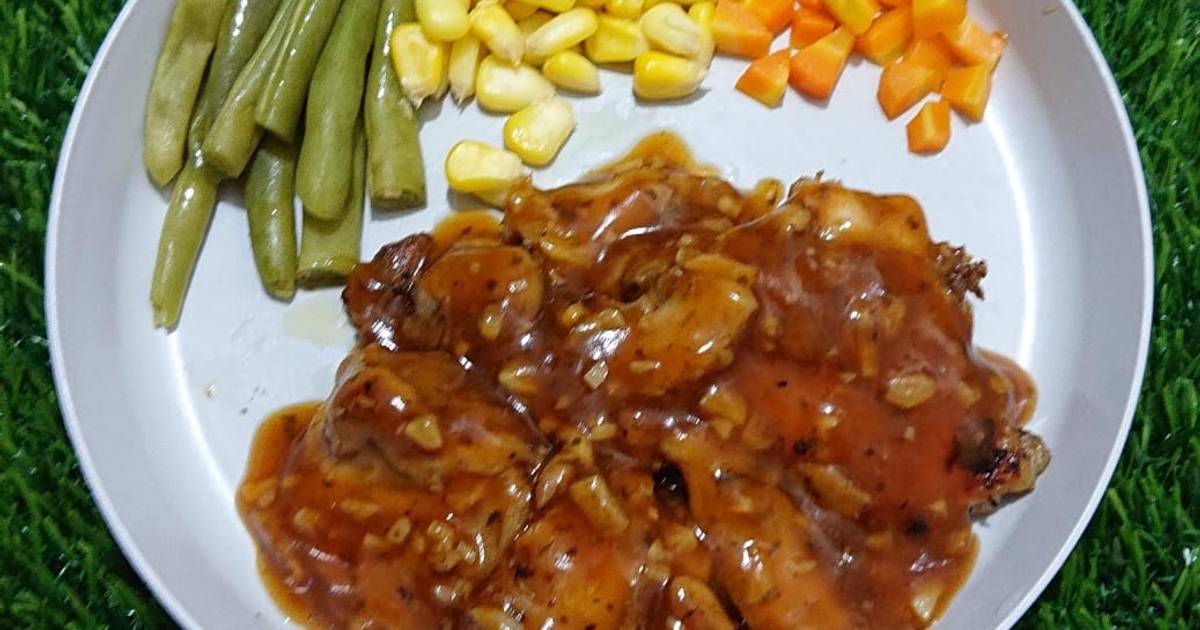 Resep Steak Ayam Panggang Teflon Oleh Geby Sabrina Ekawati Dimjati