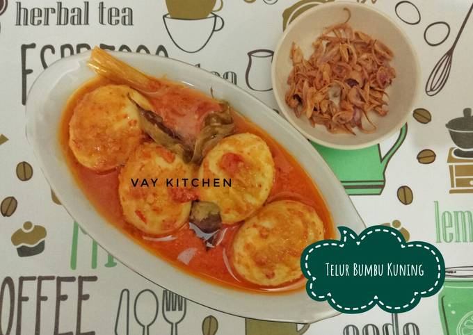 Resep Telur Bumbu Kuning oleh Vay Kitchen - Cookpad