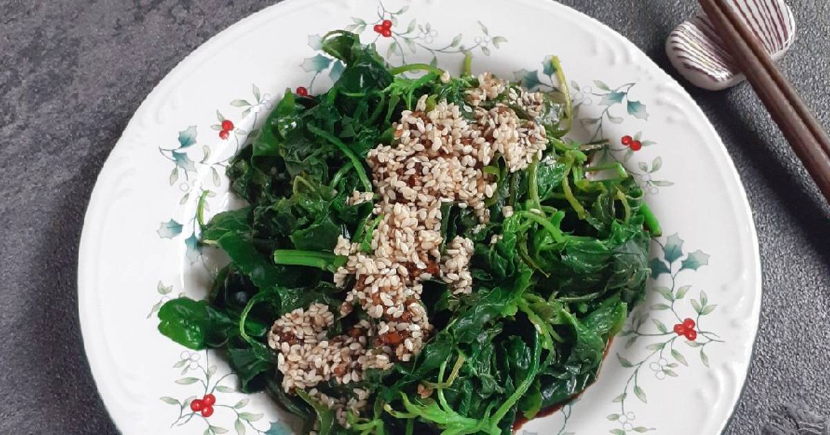Resep Salad Bayam (Sigeumchi Namul) oleh Happy Endahsa (Happy End ...