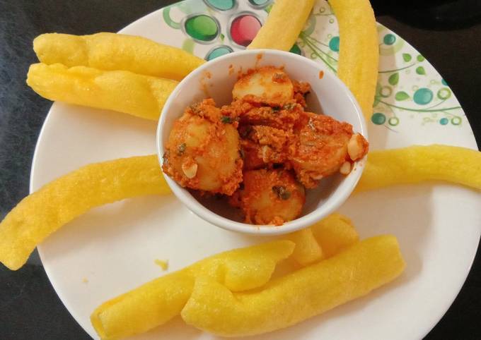 Lahsniya Bataka and Bhungla Recipe by Daxa Parmar - Cookpad