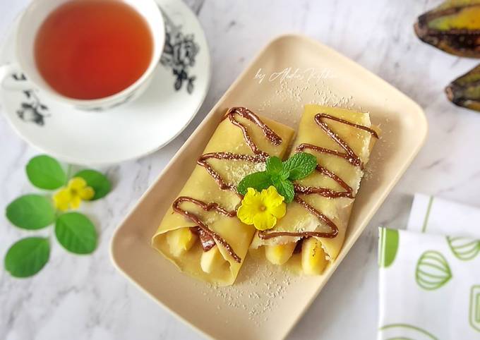 Resep Pisang Crepes Coklat Salju oleh Vey Alodia's Kitchen - Cookpad