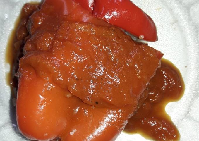 Morrón relleno Receta de ～☆ Eliss～☆- Cookpad