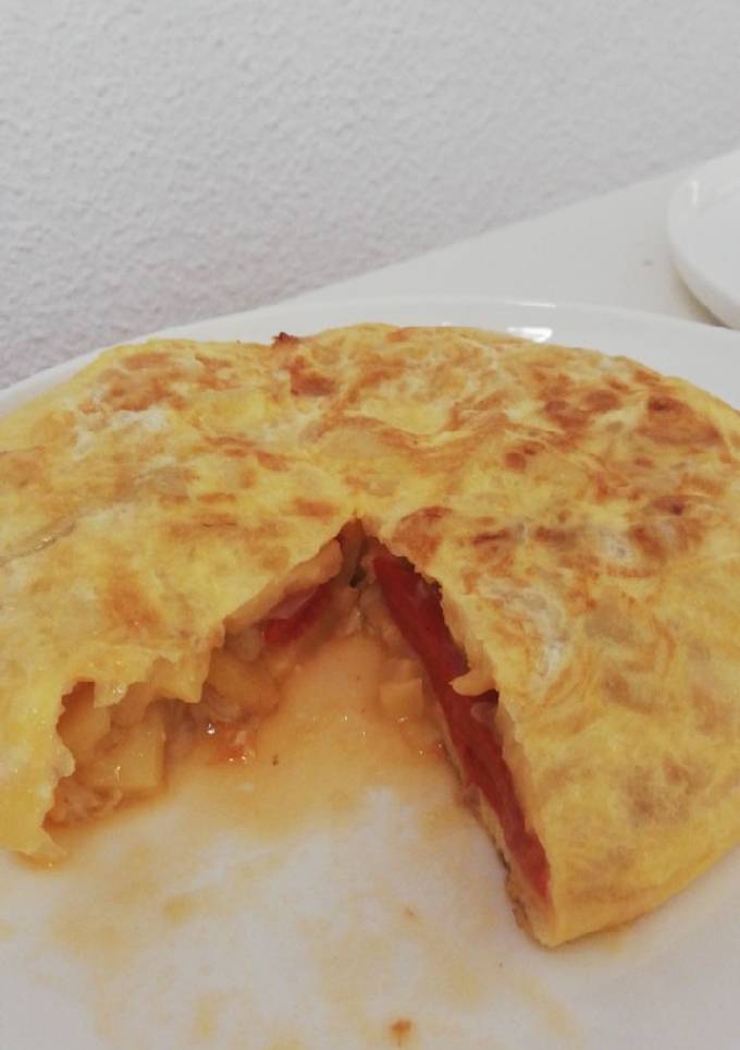 Tortilla rellena Receta de Enrique - Cookpad