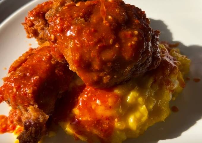 Resep Fried chicken sambal balado oleh Dera Farah - Cookpad