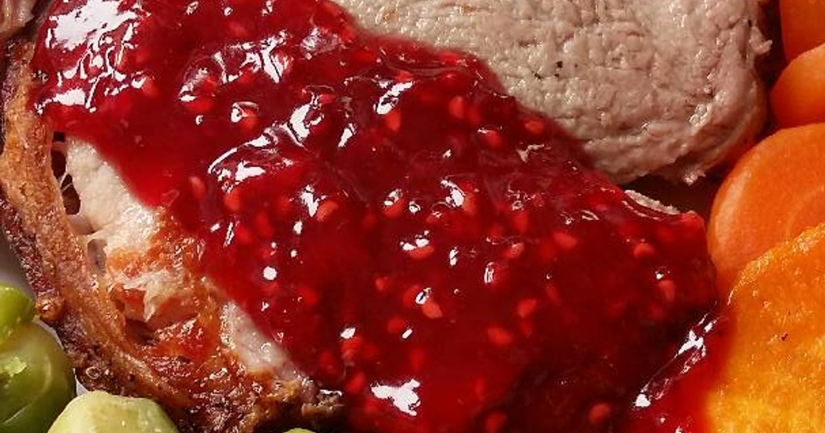 Vickys Roast Pork With Raspberry Sauce, Gf Df Ef Sf Nf Recipe by Vicky ...