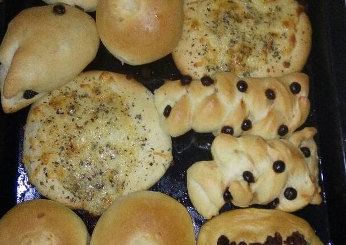 Resep Roti unyil aneka bentuk dan isi oleh Delicia Kitchen - Cookpad