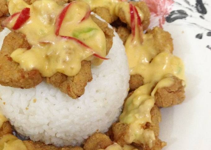Resep Salted Egg Chicken Popcorn oleh belia - Cookpad