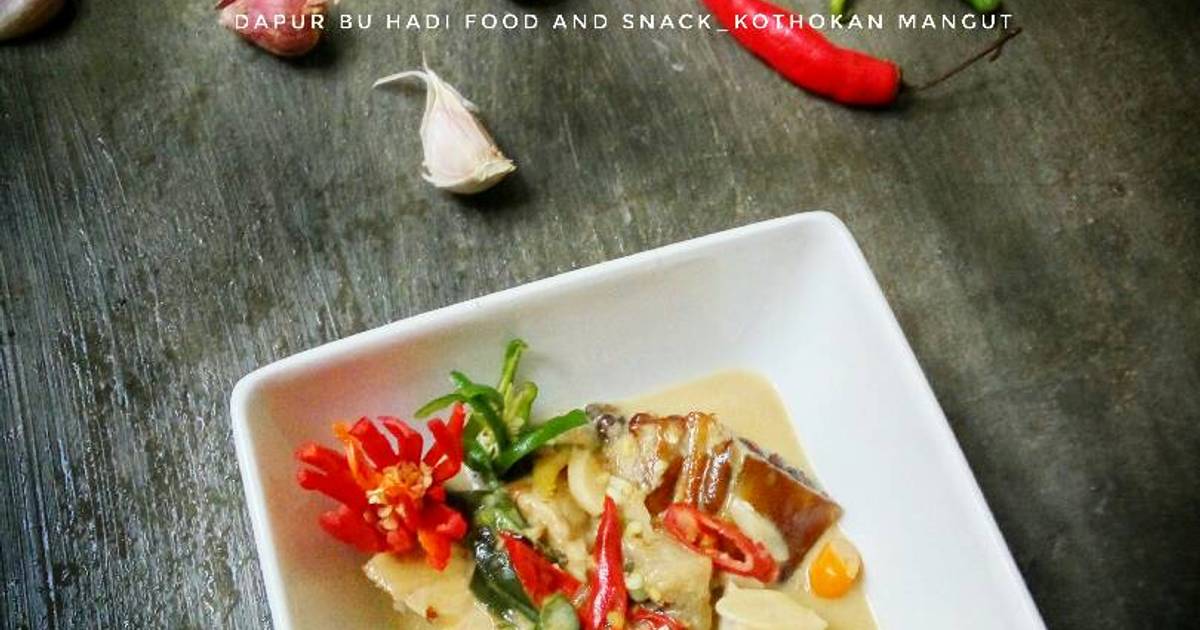 Resep Kothokan Mangut (Ikan Pari Asap Kuah Santan Bumbu Iris) oleh Bu ...