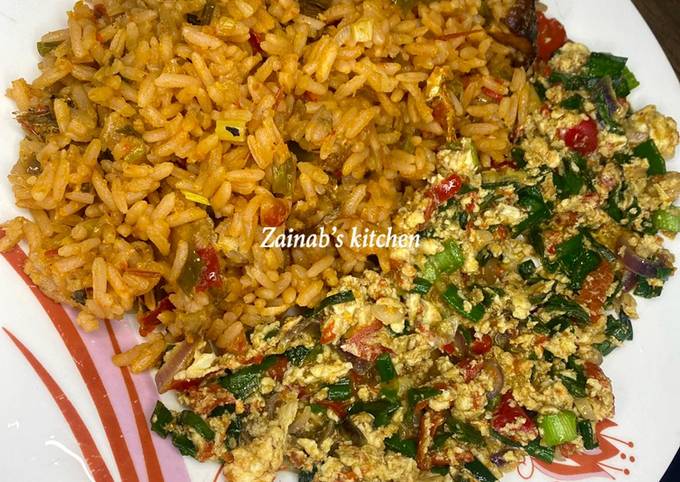 Palm oil jollof 🍚 rice 🍽 Recipe by Zainab’s kitchen ️ - Cookpad