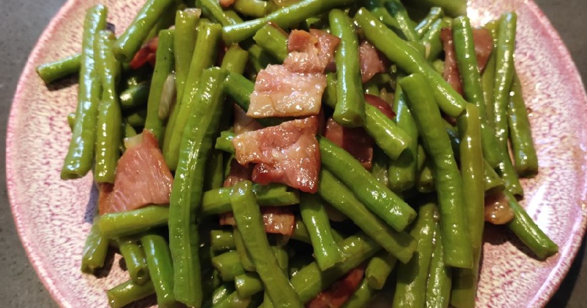 String Beans With Bacon Recipe by Meme - Cookpad