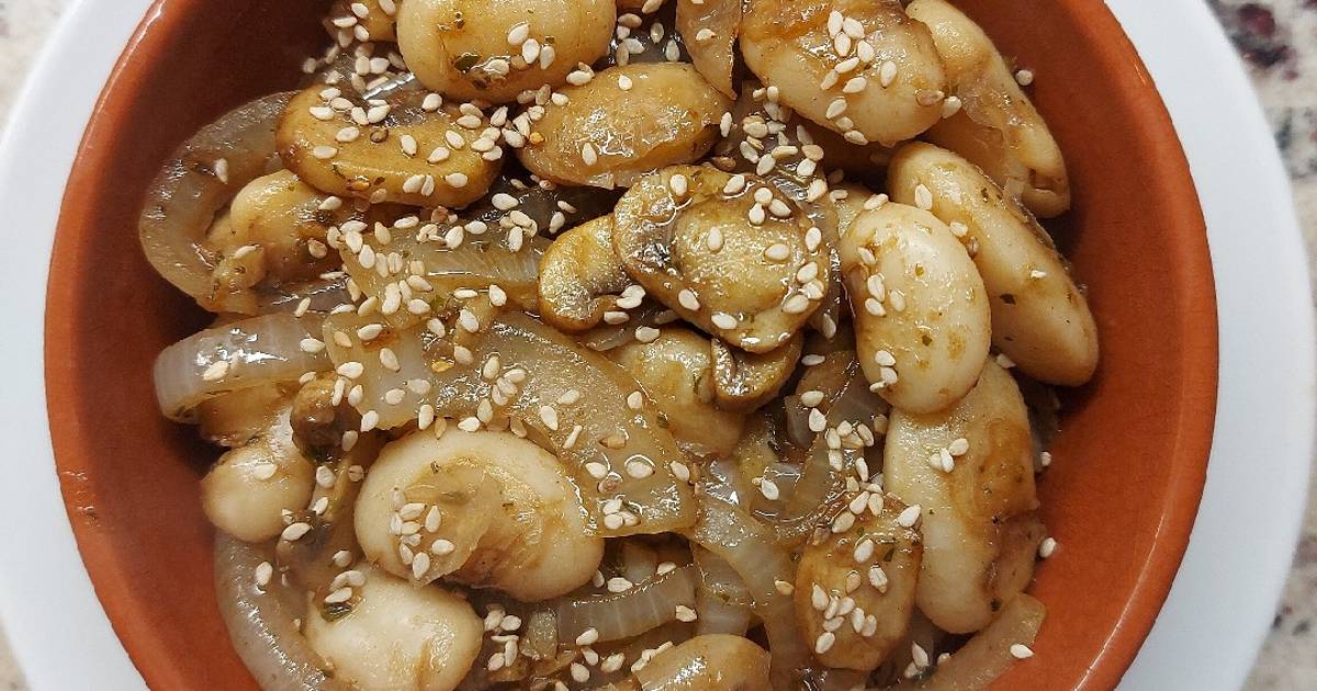 Salteado de porotos pallares y hongos al wok Receta de Mate de Calabaza ...