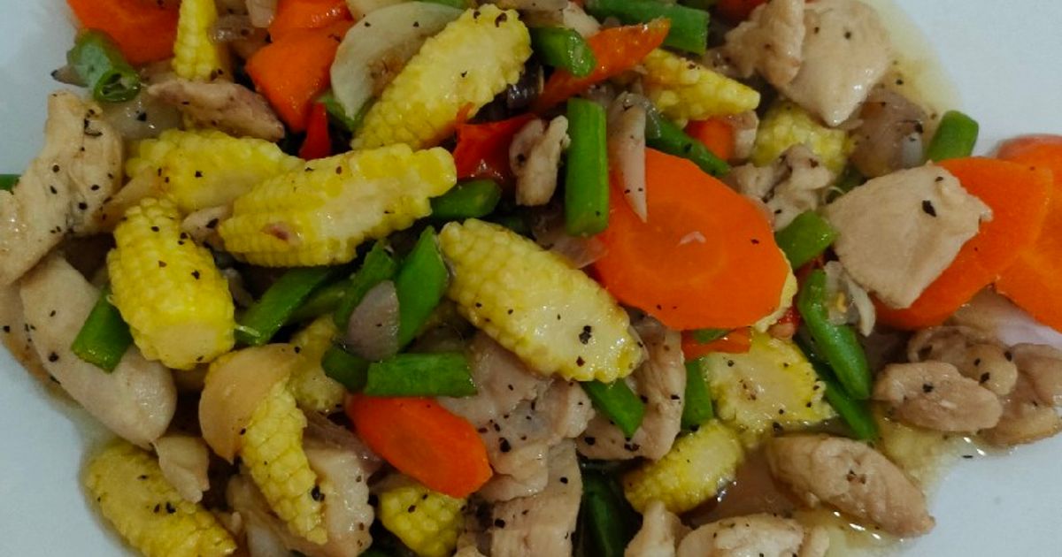 Resep Cah Ayam Sayur Lada Hitam oleh Key - Cookpad