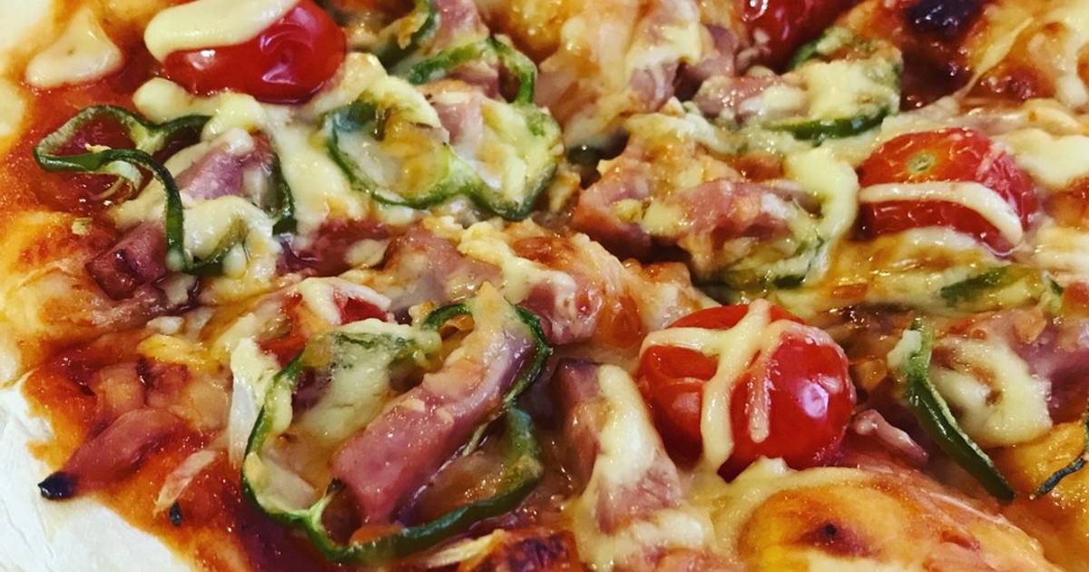 Colorful Pizza del Domingo Receta de Maiko Kamata- Cookpad