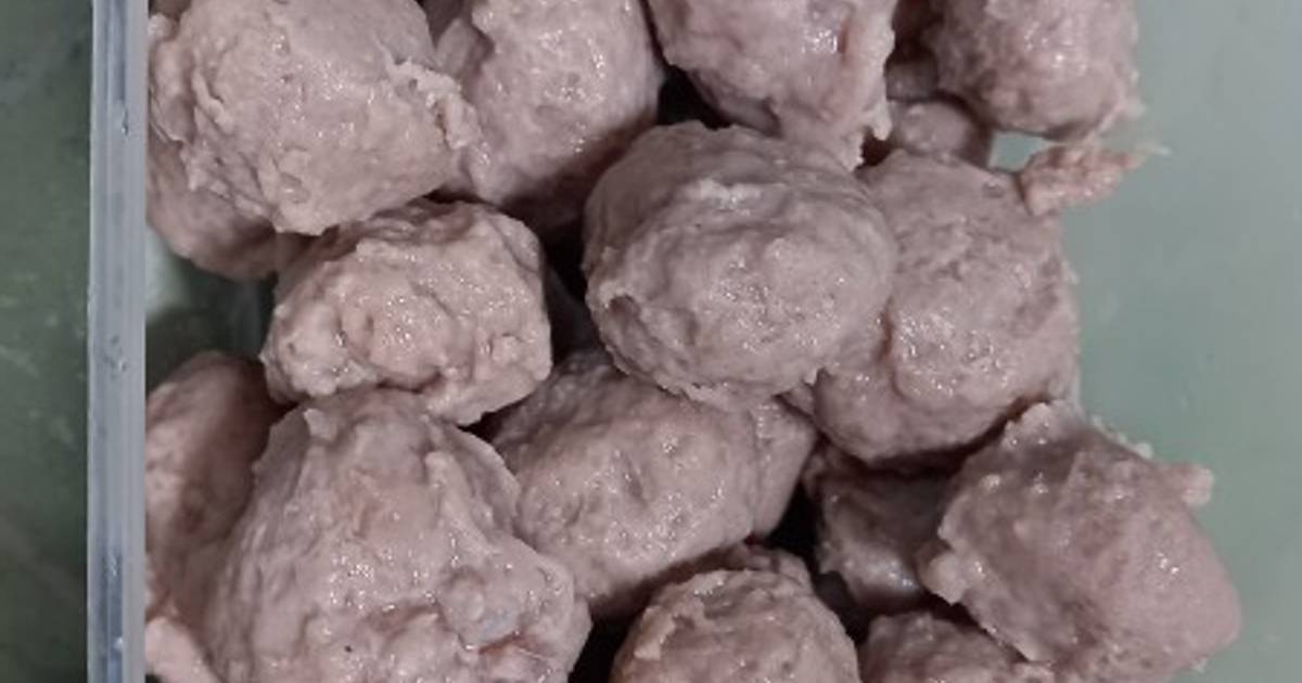 Resep Bakso Daging Sapi oleh Yunni Bunda Couple A - Cookpad