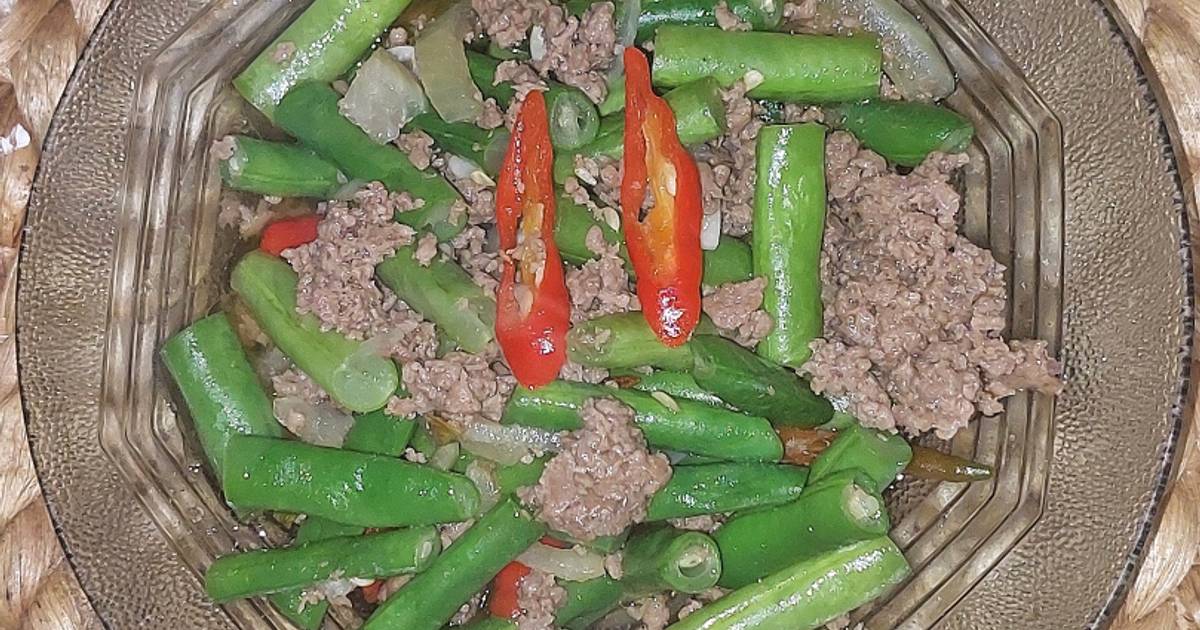 422 resep cah buncis daging cincang enak dan mudah - Cookpad
