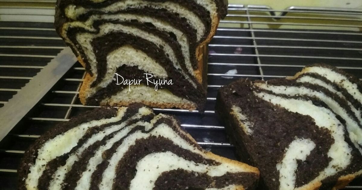 Resep Roti Tawar Motif Zebra oleh Putri(Dapur Ryuna) - Cookpad