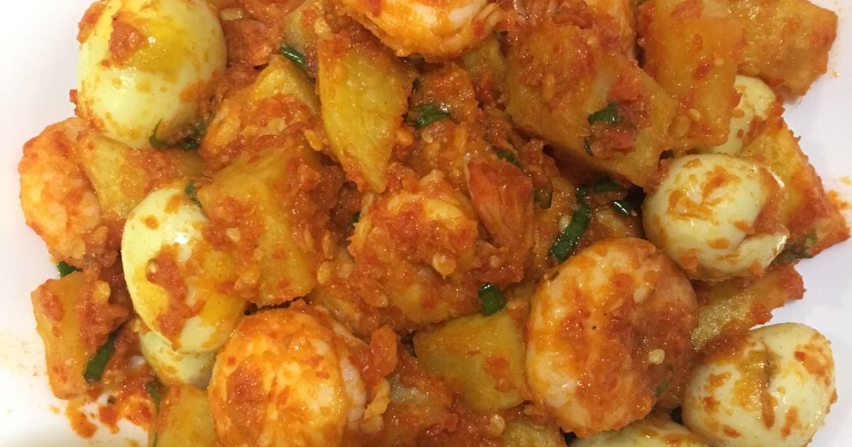 Resep Sambal Udang Kentang Telur Puyuh oleh Erlinda Xu - Cookpad