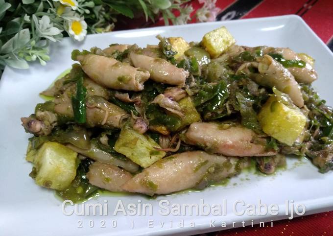 Resep Cumi Asin Sambal Cabe Ijo oleh Evida Kartini - Cookpad Resep Cumi Asin Sambal Cabe Ijo oleh Evida Kartini - Cookpad