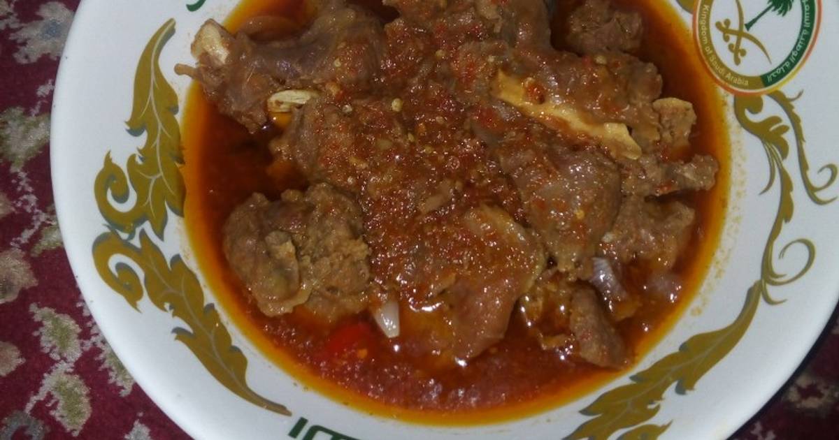 Ram meat pepper soup (farfesun naman rago) Recipe by Ummu Sumayyah ...
