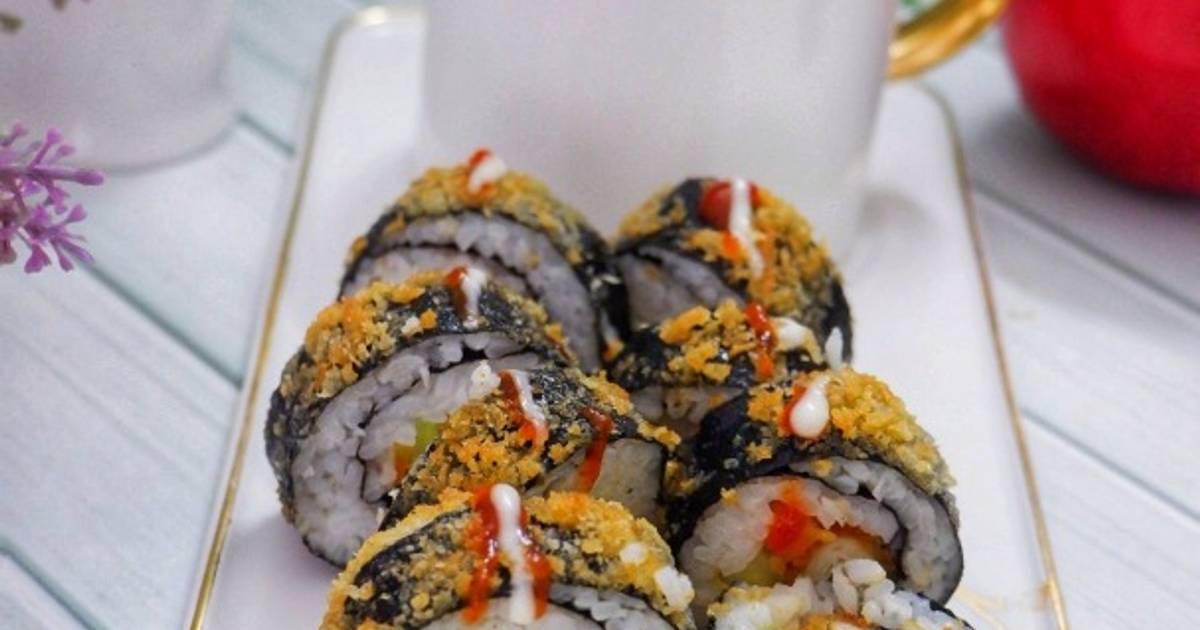 Resep Sushi Roll Crispy Praktis oleh Juffaliana - Cookpad