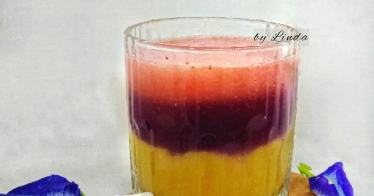 Resep Jus Tri Warna Bunga Telang oleh Linda - Cookpad