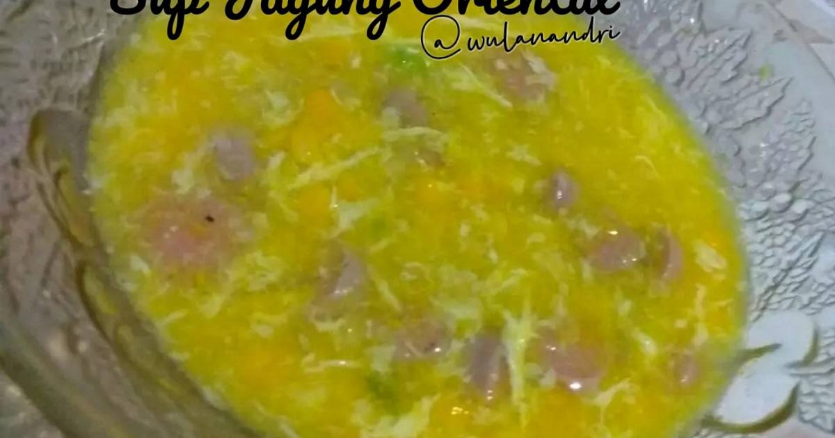 Resep Sup Jagung Oriental oleh wulanandri - Cookpad