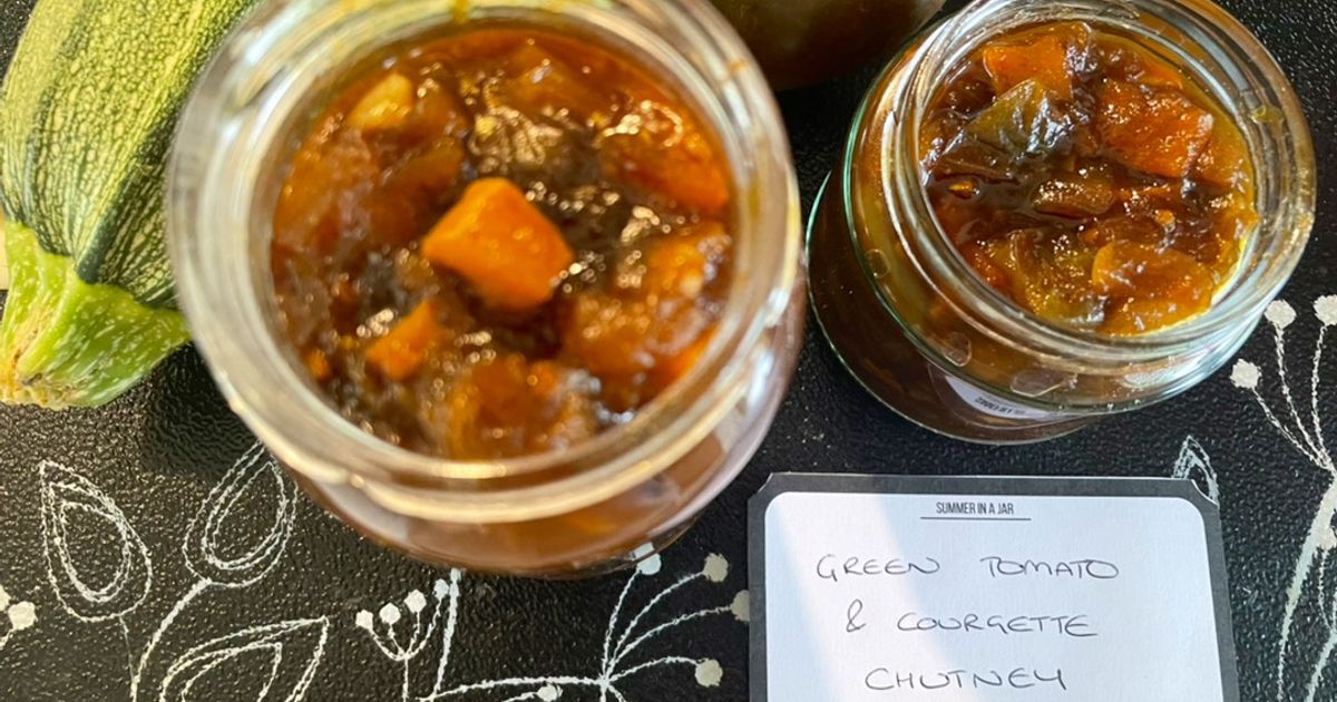 Green Tomato & Courgette Chutney Summer In A Jar 🌻 Recipe by Sonia ...