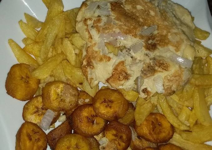 Irish plantain and egg Recipe by khadija (Deejarh bakery) - Cookpad