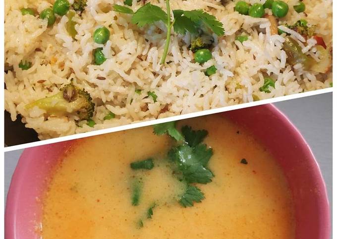 Peas Pulao and Punjabi Curry Recipe by Anoli Vinchhi - Cookpad