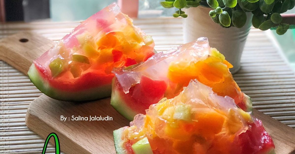 Resipi Agar Agar Tembikai oleh Salina Jalaludin - Cookpad