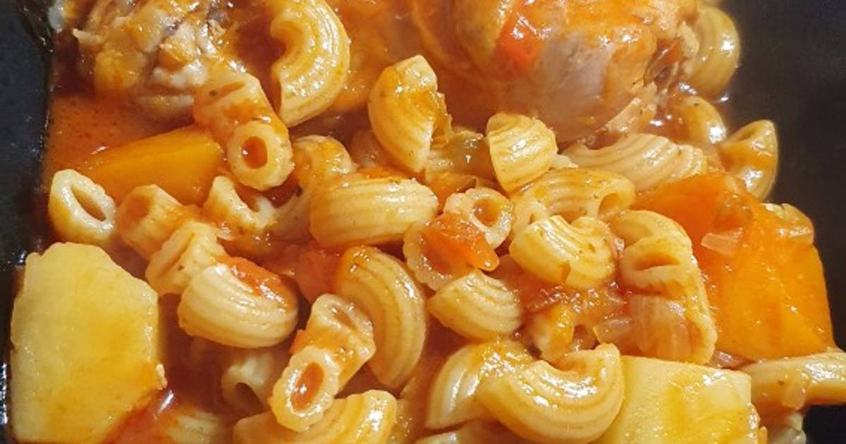 Guiso de fideos con pollo Receta de @Melanynicolle___