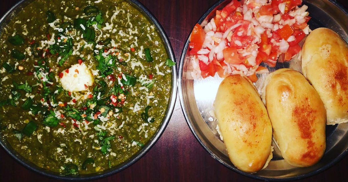 Iron Rich Green Pau Bhaji Recipe by Khyati Dhaval Chauhan - Cookpad