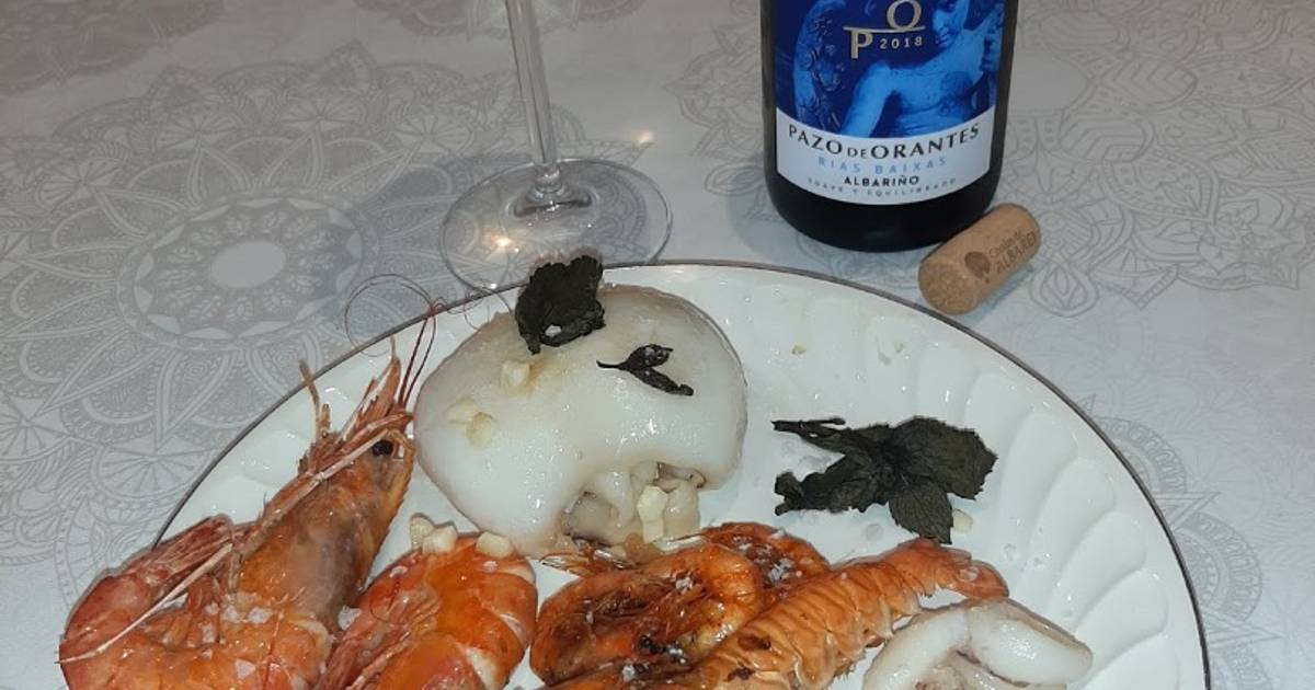 Plato combinado de productos del mar Receta de SuperDesyLaChef- Cookpad