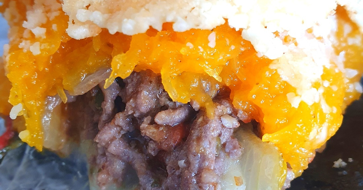 Pastel De Puré Mixto Con Carne Y Crujiente De Queso ¡En Sartén! Receta ...