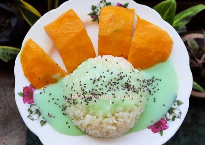 Resep Mango Sticky Rice with Pandan Milky Fla oleh Hestyas Priyanto ...