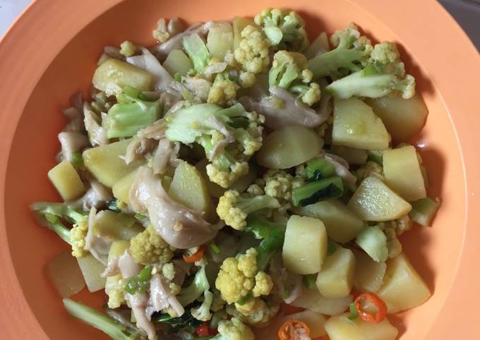 Resep Capcay jamur kentang oleh Yefi Rizki Anandaa - Cookpad