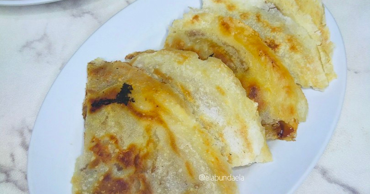 Resep Thailand Banana Rotee (Martabak Pisang Ala Thai) Kulit Lumpia ...